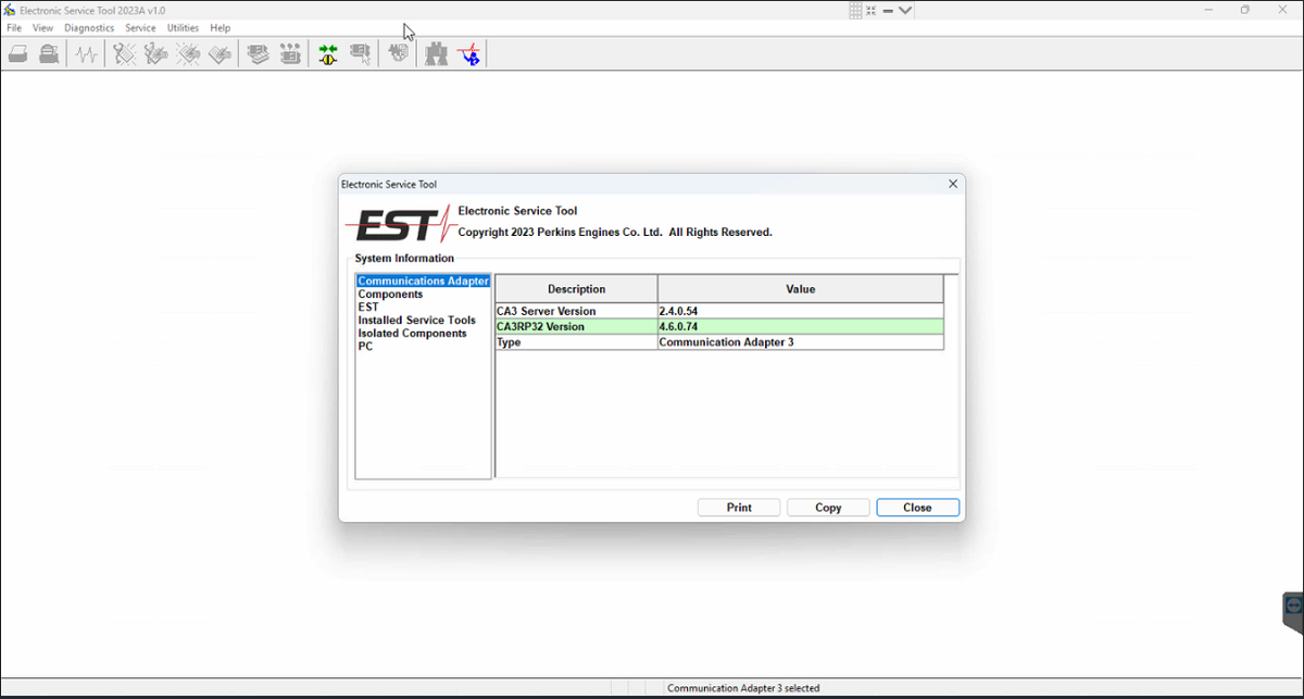 Perkins EST 2025A – TECHNICAL SOLUTIONS DIESEL